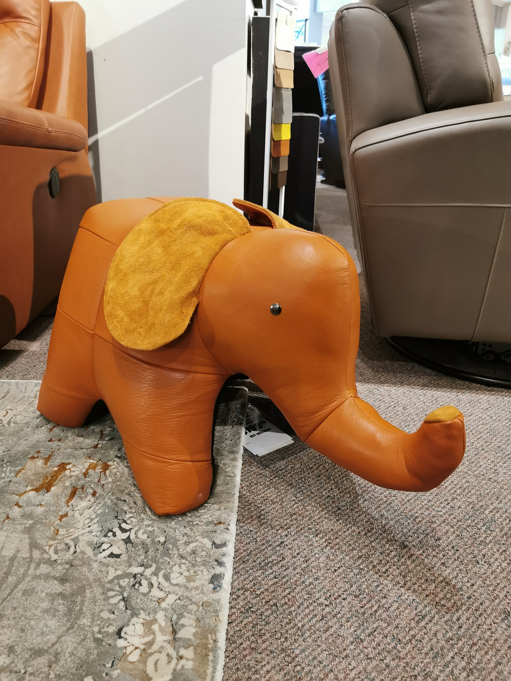 Reiner's Original Leather Animal Ottomans-- Moose | Conway Furniture